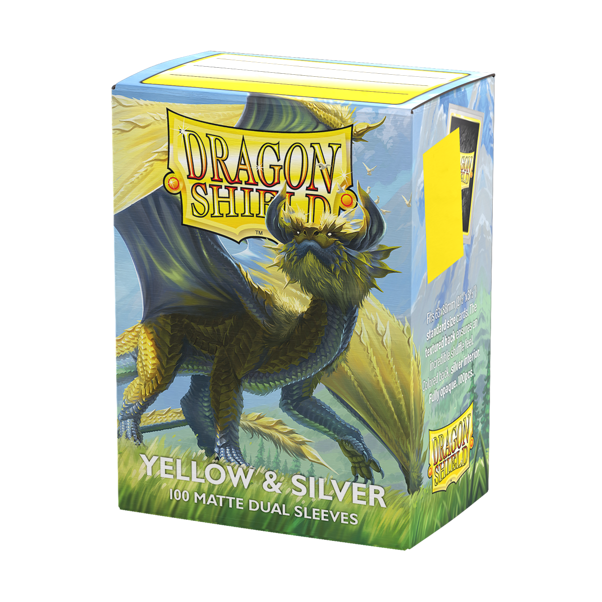 Dragon Shield - Standard size - Dual Matte - Yellow & Silver (100 ...